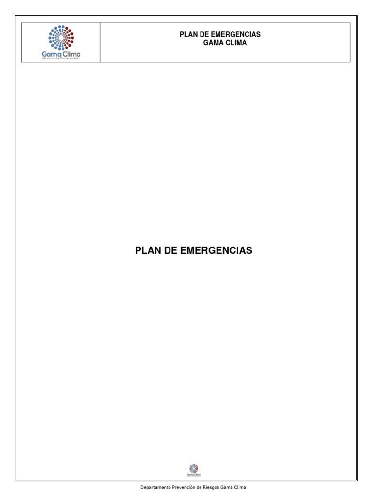 Plan De Emergencias Pdf Temblores Incendios 6871