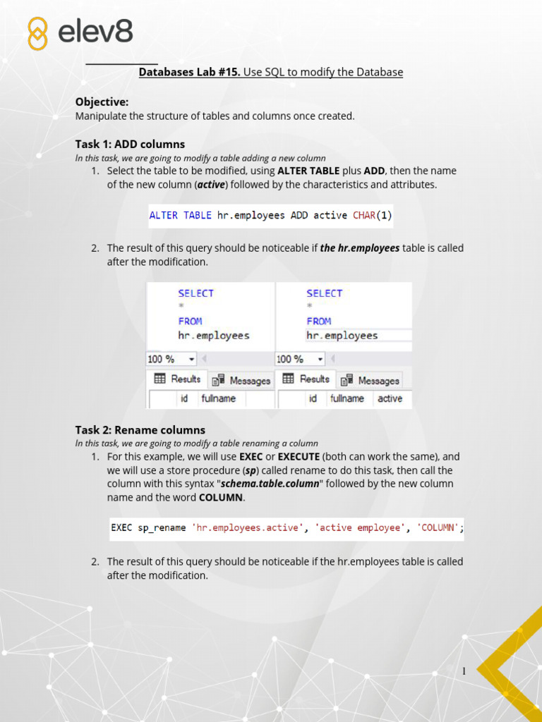 Databases Lab #15 | PDF