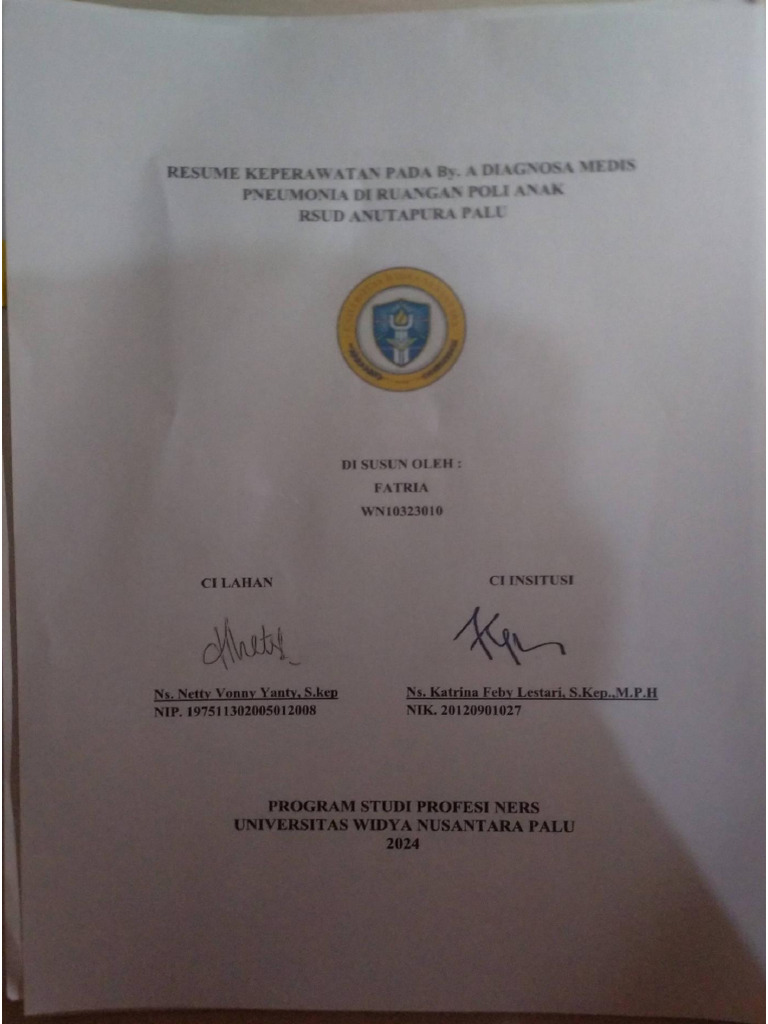 RESUME PNEUMONIA POLIK Ns - Fat | PDF