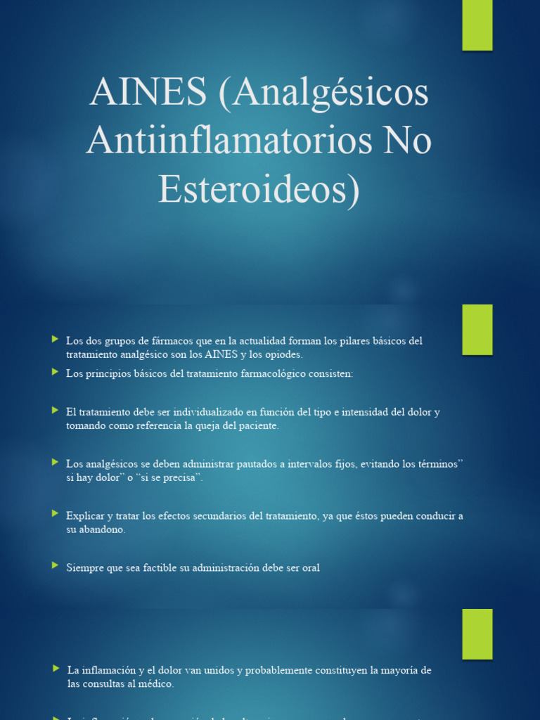 AINES (Analgésicos Antiinflamatorios No Esteroideos) (Autoguardado) | PDF | Droga anti ...