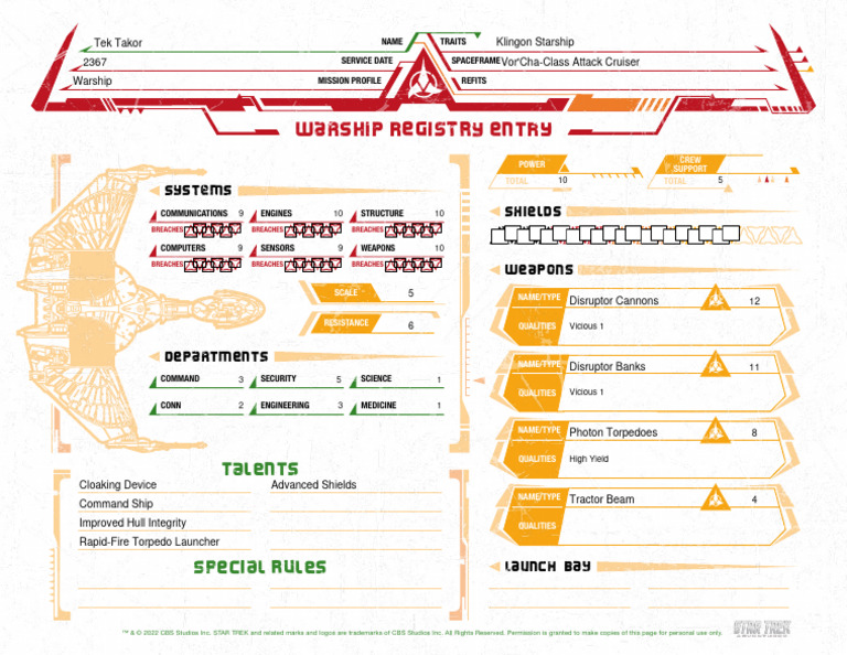 Tek Takor-Starship | PDF