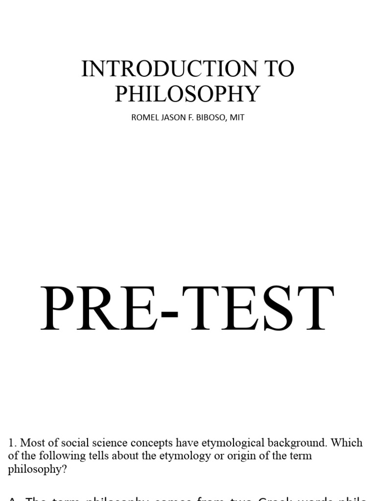 Intro To Philo | PDF