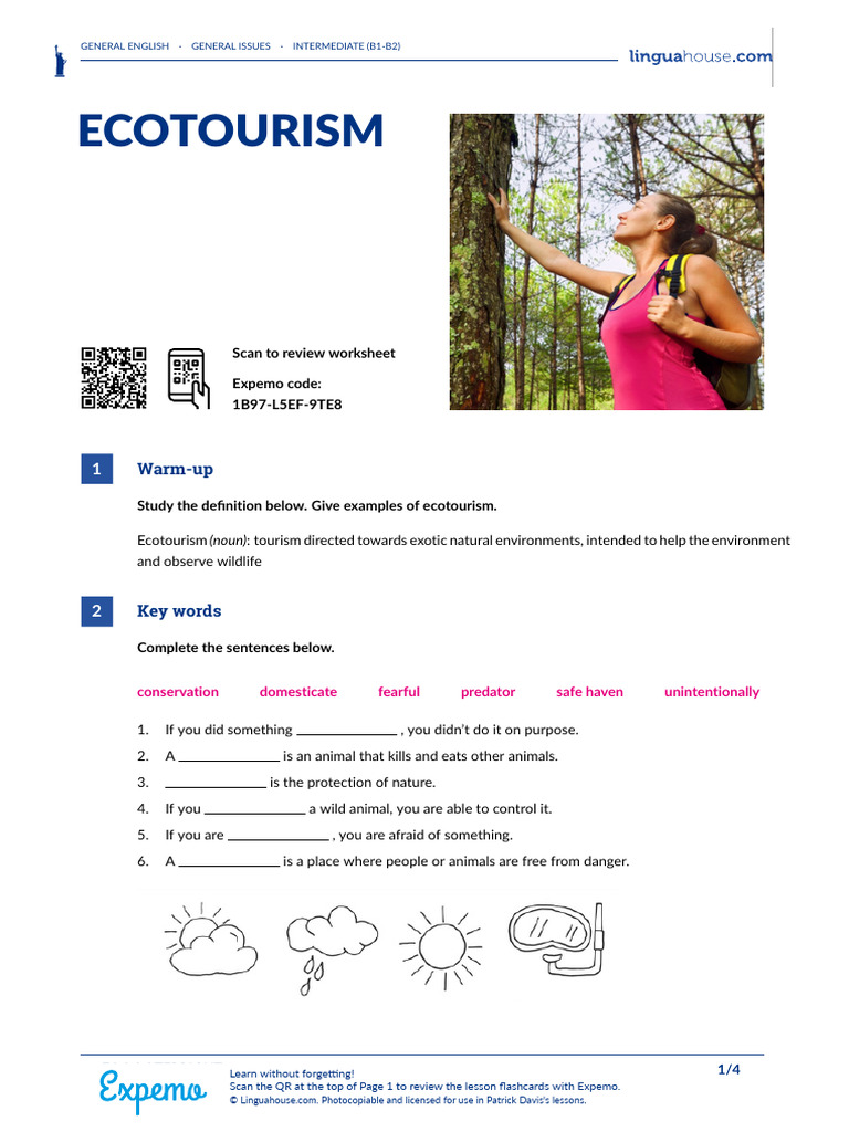 Ecotourism American English Teacher | PDF