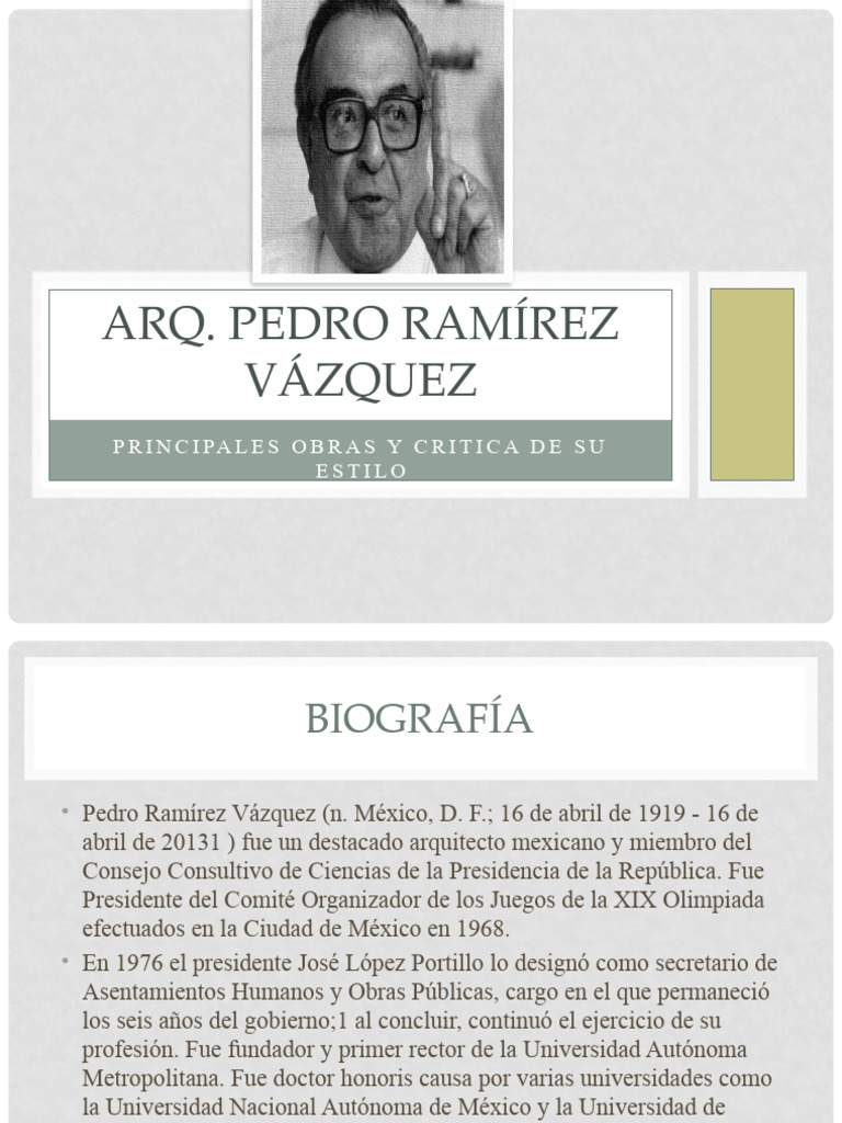 Pedro Ramirez Vazquez | PDF