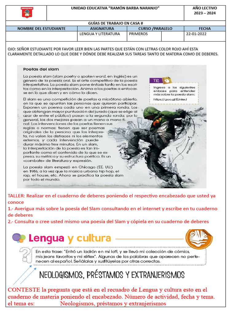 Guía Lunes 22-01-2024 | PDF