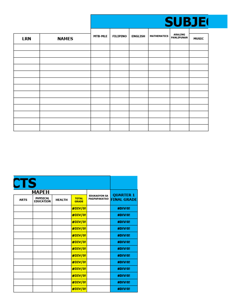 Grade 2 Grades S.Y. 2021-2022 | PDF
