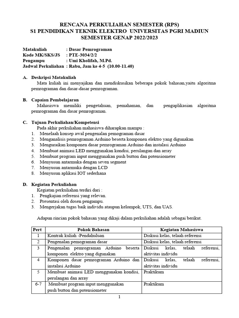 RPS DasPro 22 23 | PDF