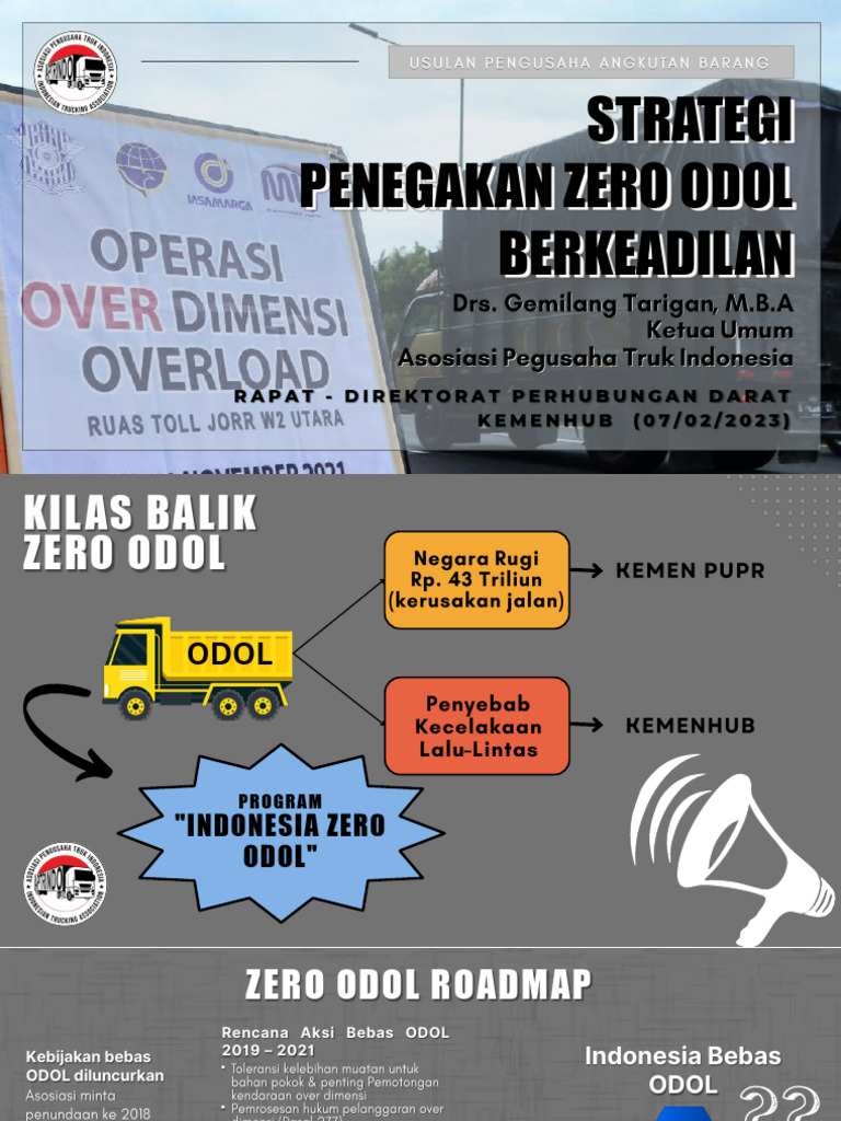 Zero - ODOL Materi Roadmap ODOL - DPP APTRINDO 2023 | PDF