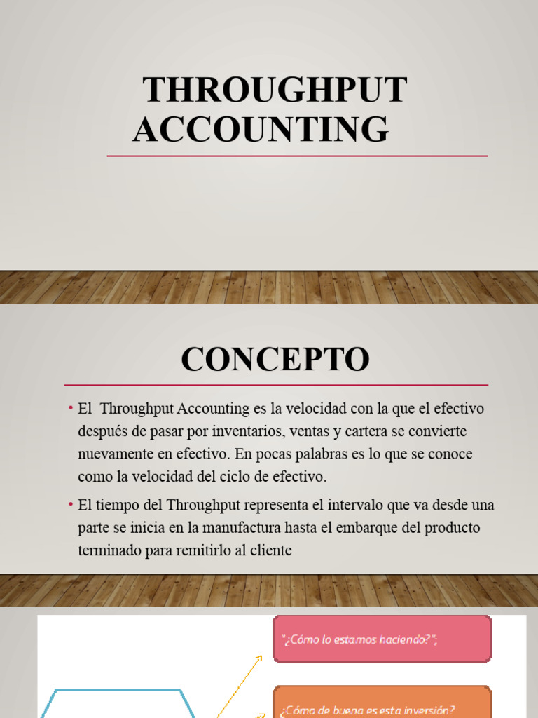 Throughput Accounting Diapositivas | PDF | Inventario | Producto (Negocio)