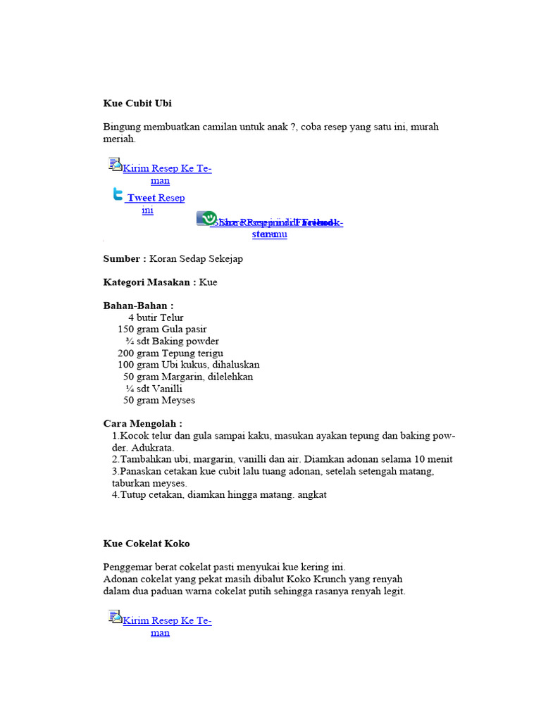 Kue Cubit Ubi | PDF