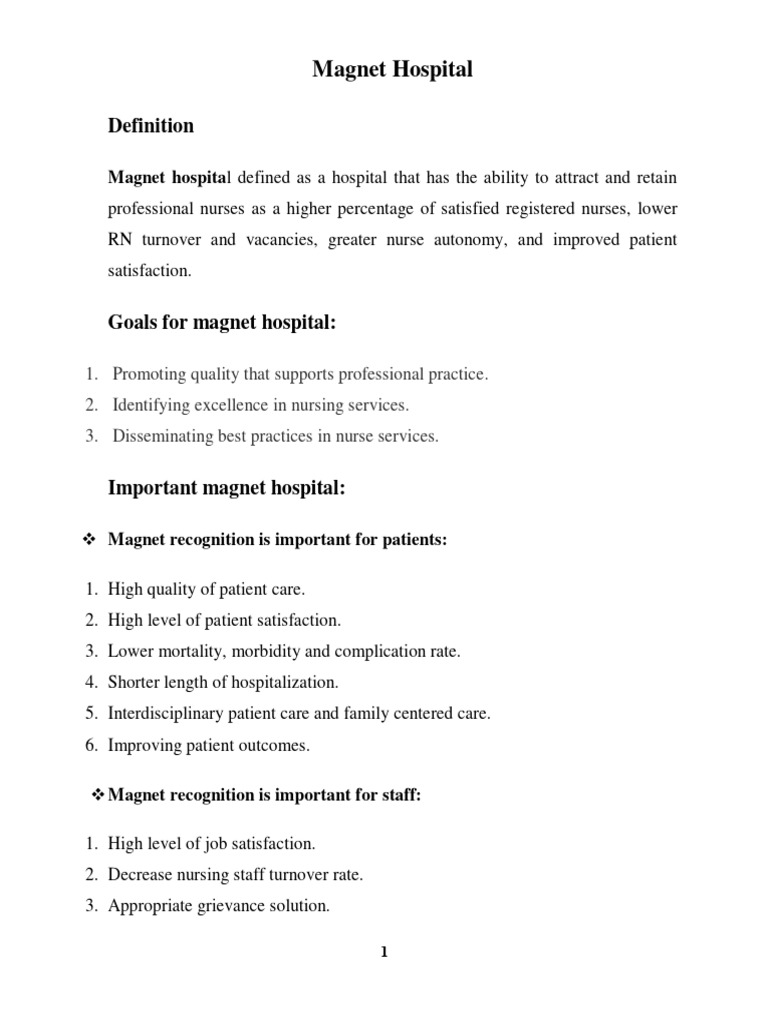 Magnet Hospital | PDF