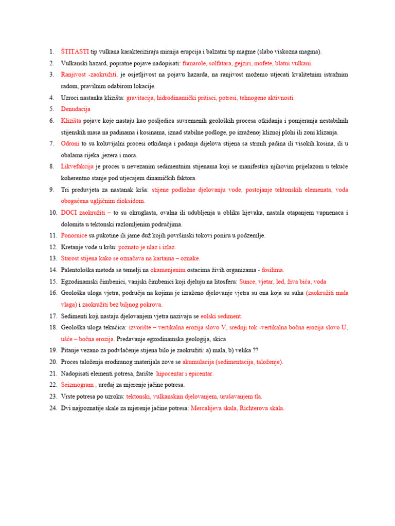 Dio Pitanja, Petrografija | PDF