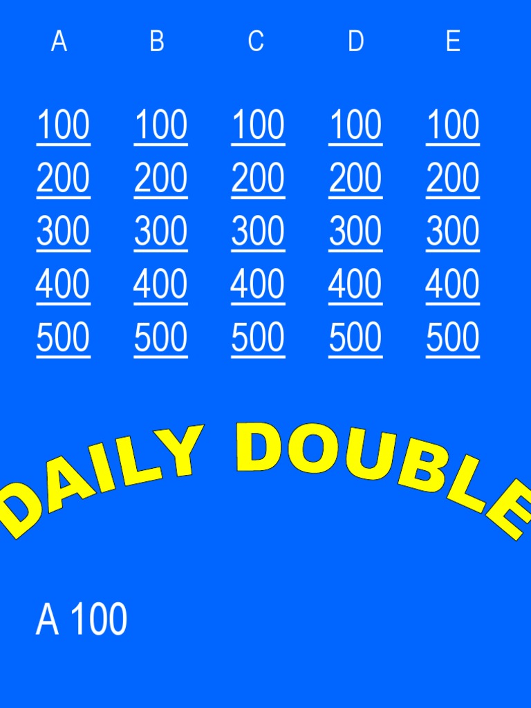 Jeopardy Category and Score Guide | PDF | Computers