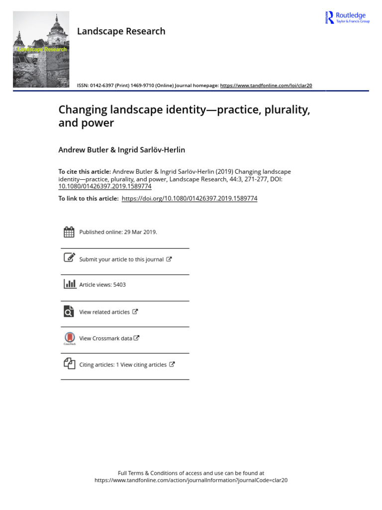 Changing Landscape Identity Practice Plurality and Power | PDF | Social ...
