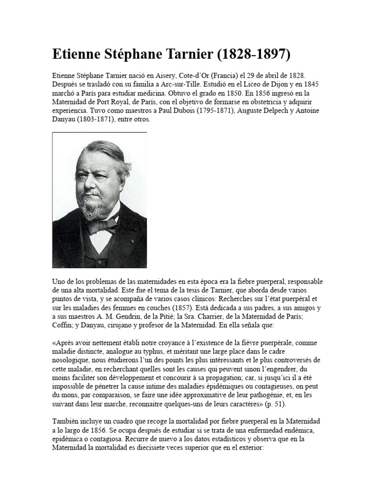 Etienne Stéphane Tarnier | PDF