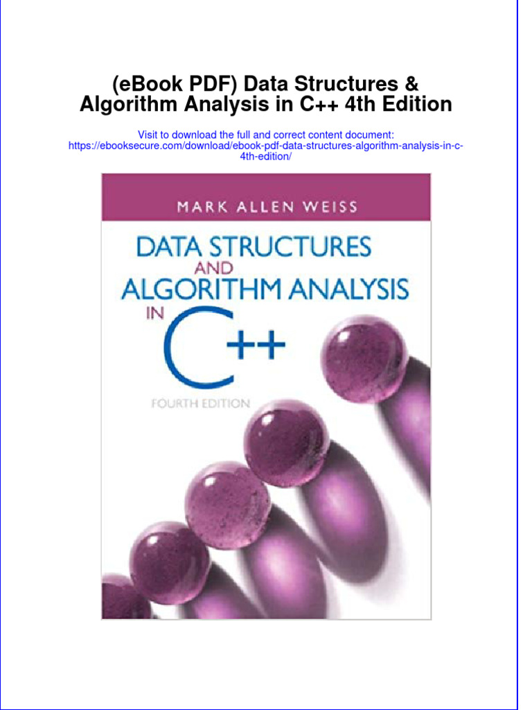 Full Download Ebook PDF Data Structures Algorithm Analysis in C 4th ...