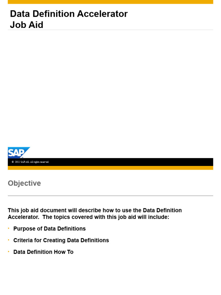 Data Definition Job Aid | PDF | Data Quality | Data