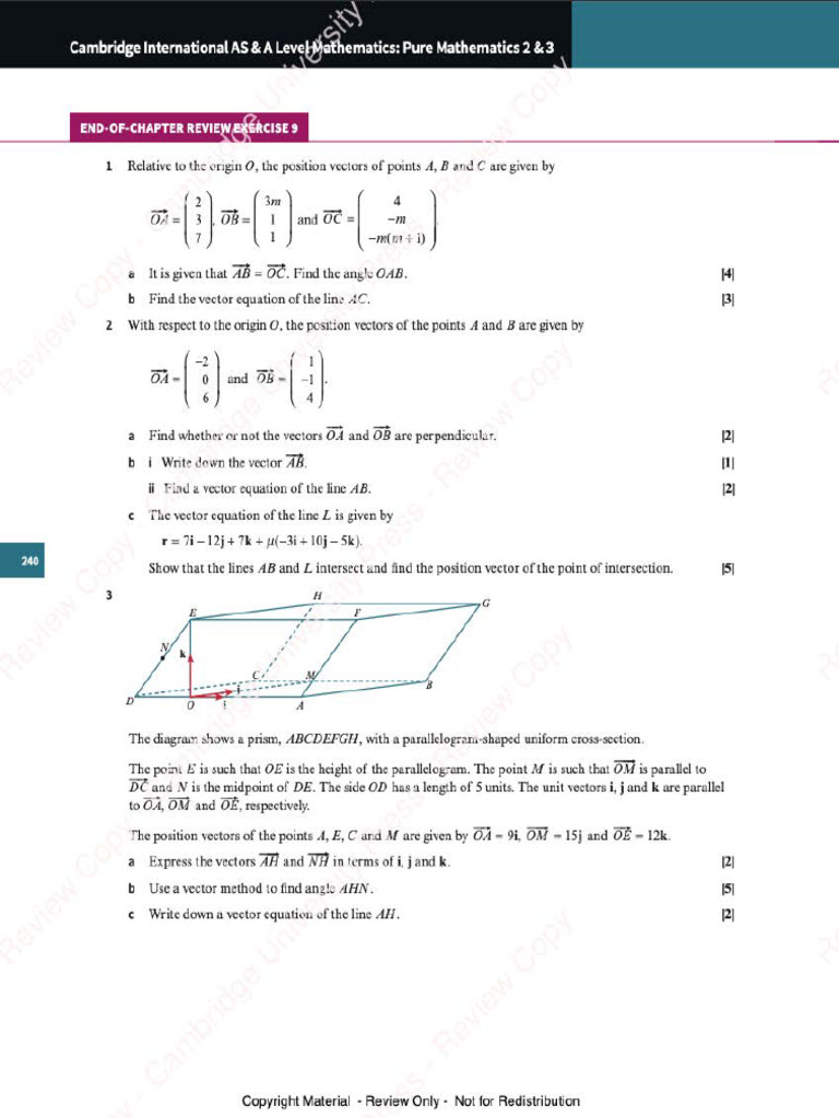 Vector Problems | PDF