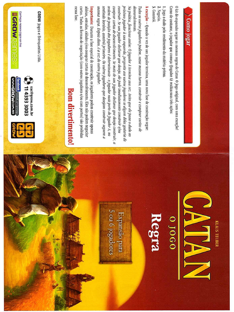 Catan Expansao 5-6 Jogadores - Manual | PDF