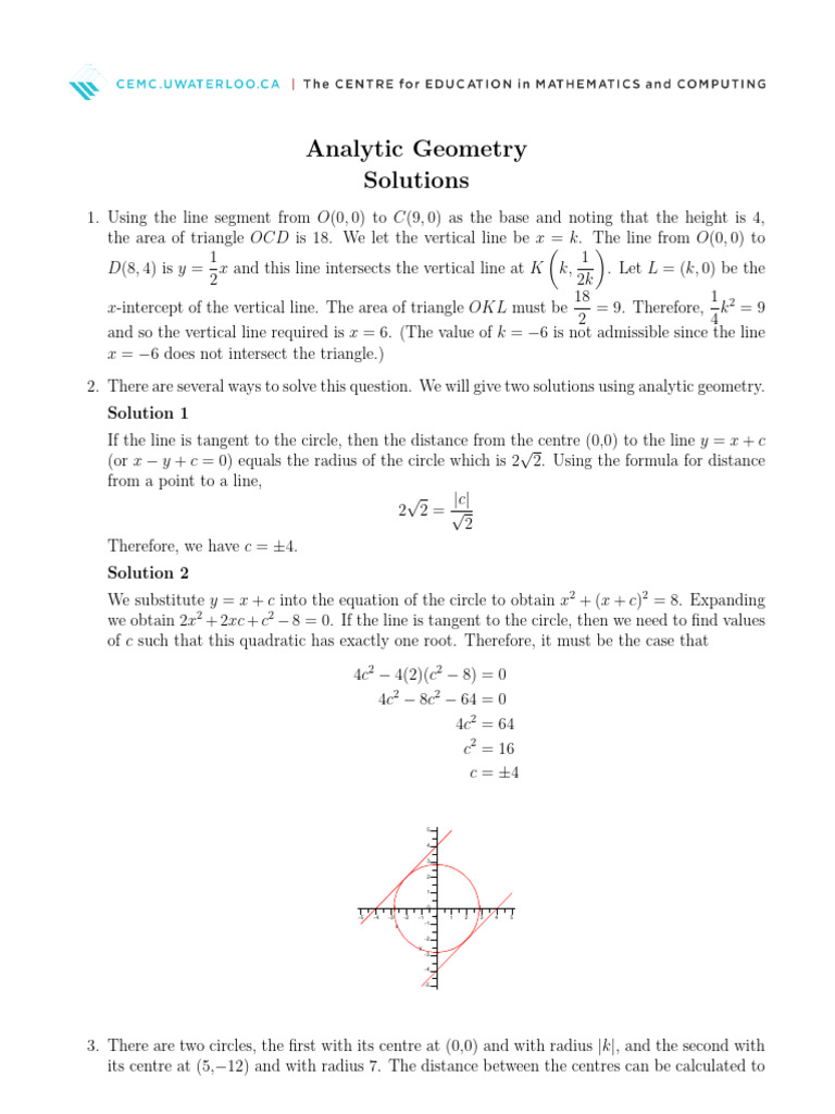 Analytic Geometry Sol | PDF