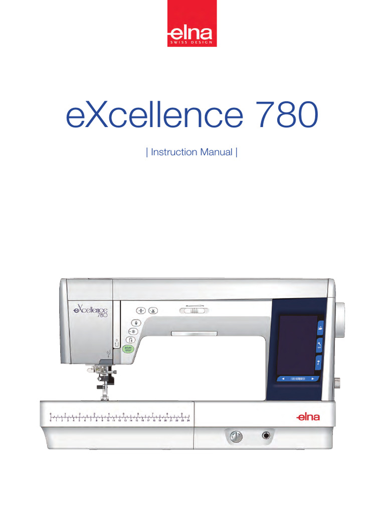 Elna eXellence 780 Sewing Machine Instruction Manual | PDF | Electrical Connector | Sewing Machine