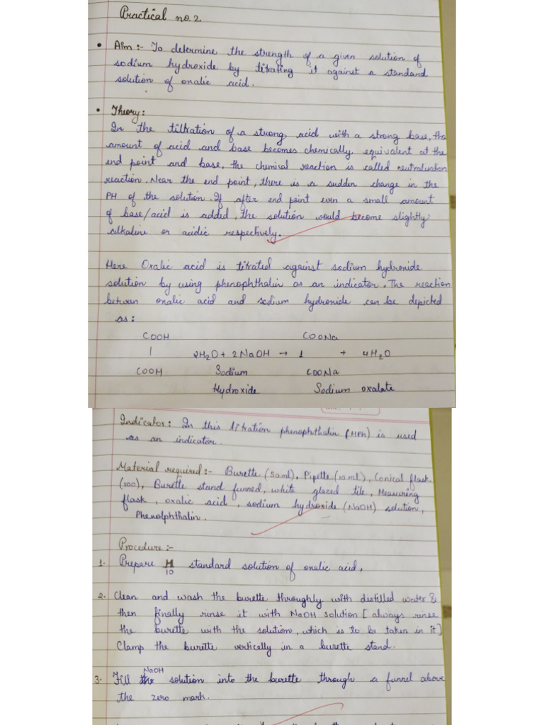 Chemistry Practical2 | PDF