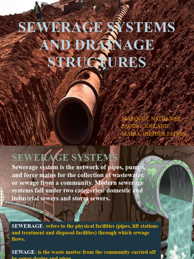 Sewerage Systems and Drainage Structures Group 9 | PDF