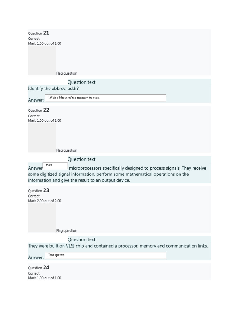 Microprocessor Quiz Review | PDF | Central Processing Unit | Microprocessor