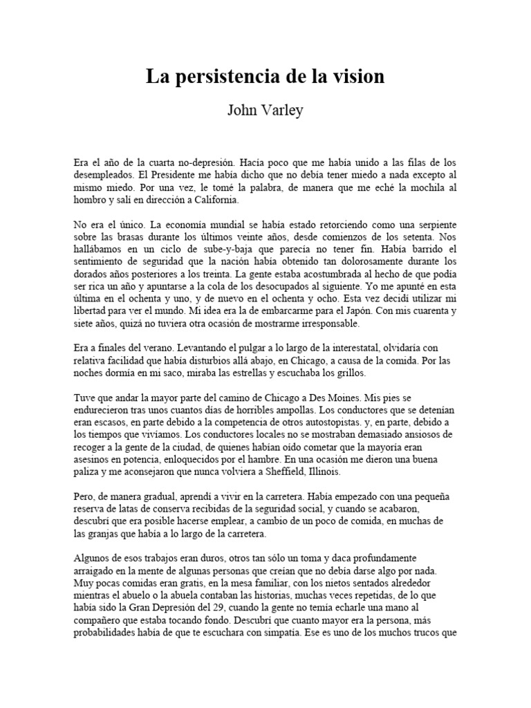 La Persistencia de La Vision | PDF