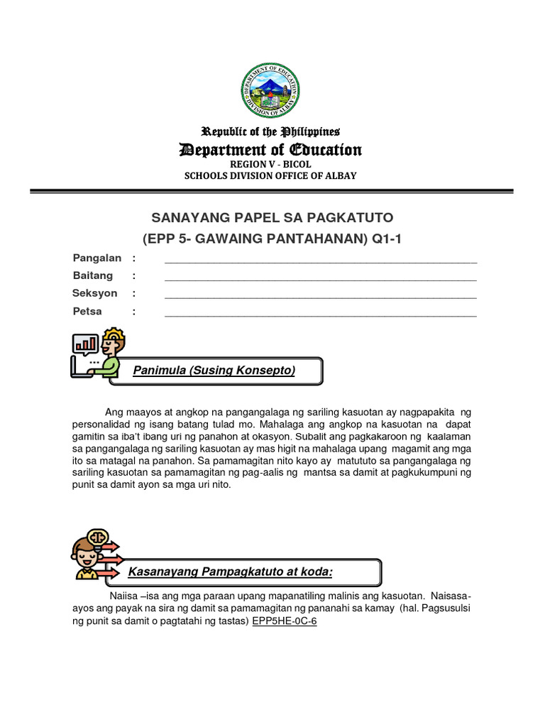 Epp5-He Las1 Q1W1 | PDF