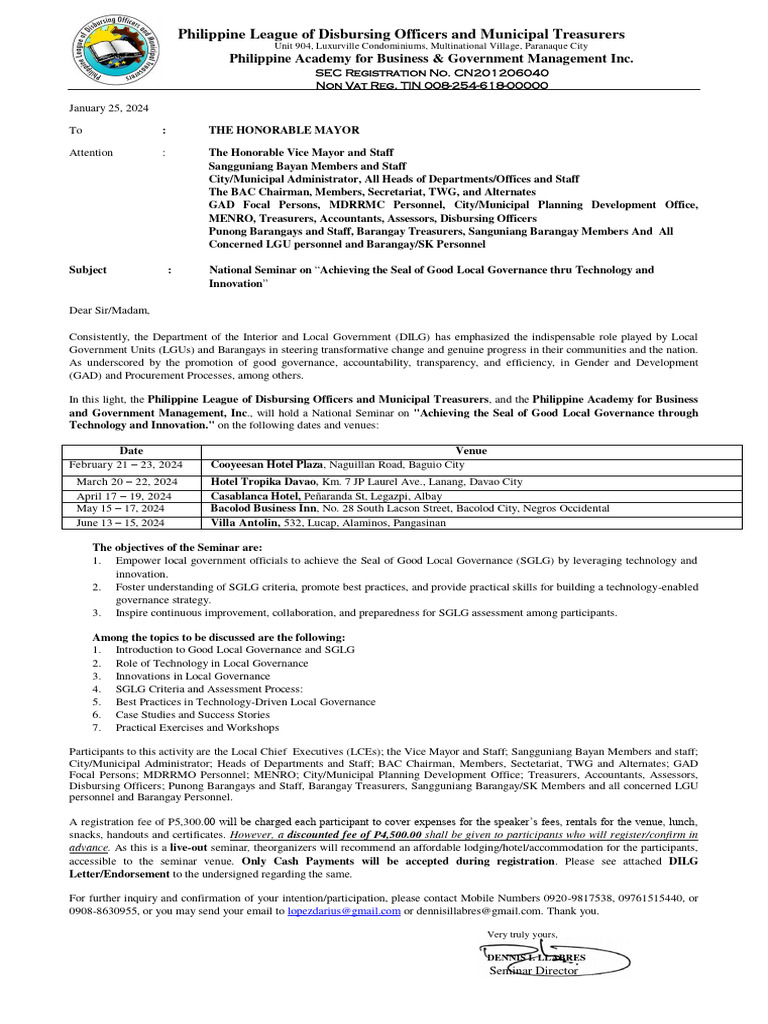 National Seminar on Local Governance | PDF | Business | Finance & Money ...