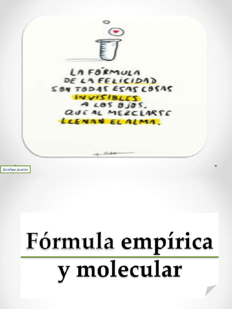 Formula Empirica y Molecular 67794387 | PDF