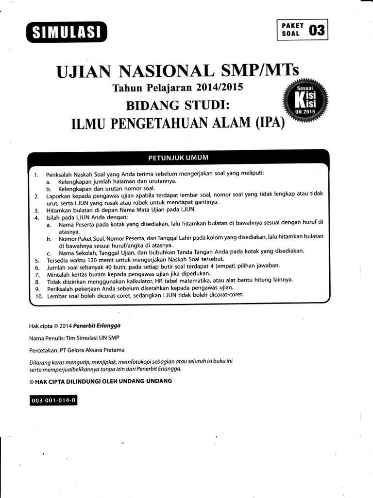 Erlangga 3 (Ipa) | PDF