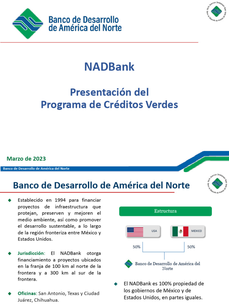 NADBANK Corporate & Green Loan Program (Esp) | PDF