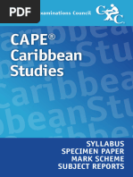 Caribbean Studies Cape Syllabus | PDF
