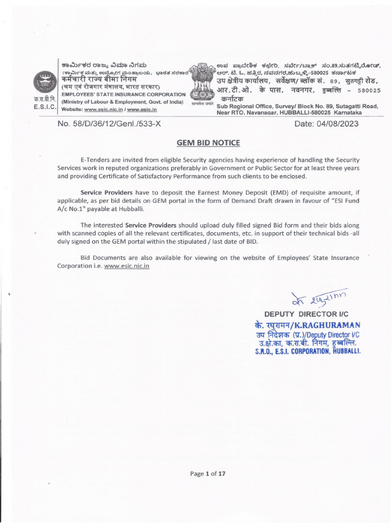 ATCSSB 7 Raja - Hatagar@esic - Nic.in | PDF