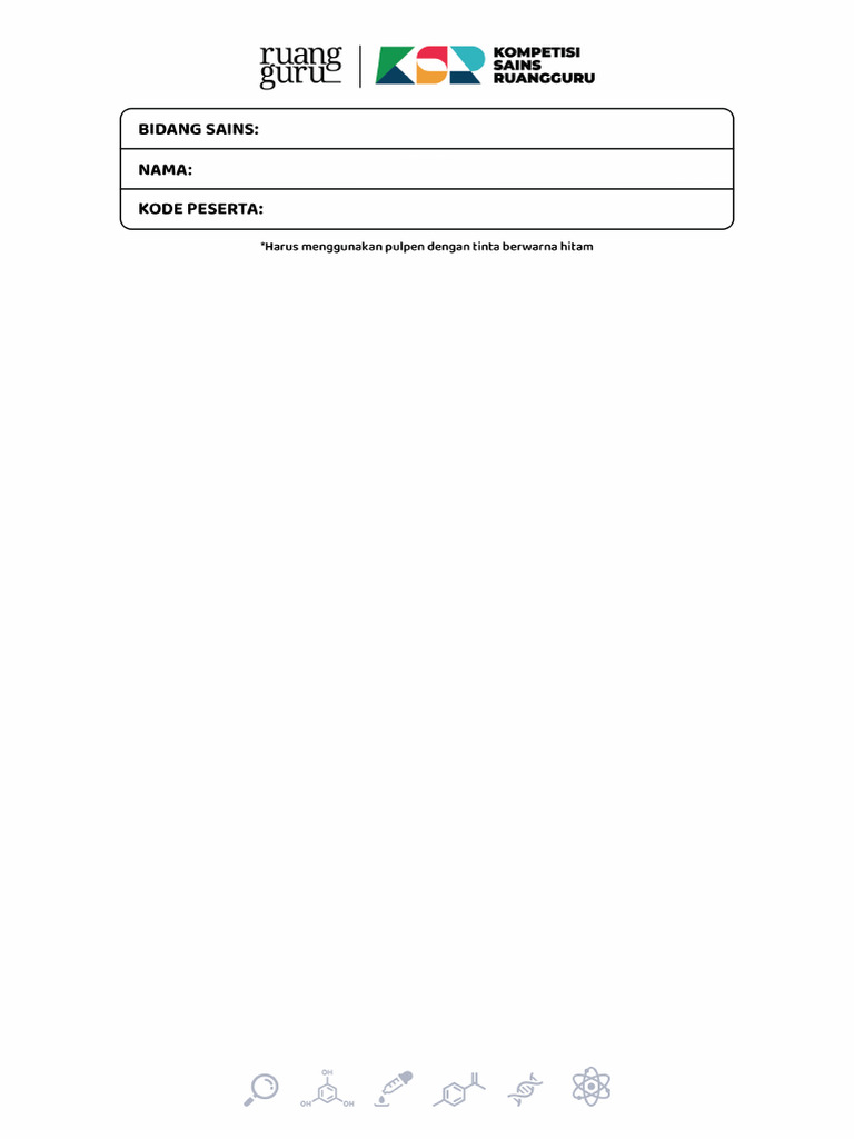 Template Lembar Jawaban Peserta | PDF