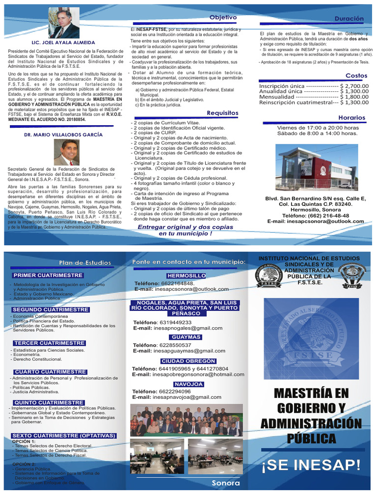 Triptico Maestria Inesap Final | PDF