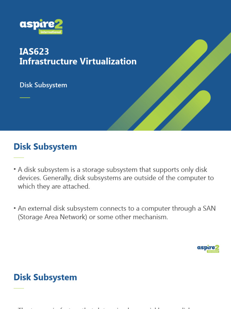 Disk Subsystem | PDF