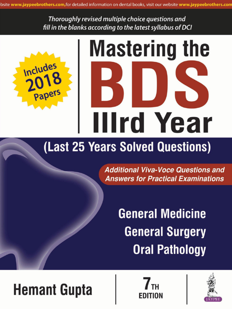 Mastering BDS 3rd Year Hemant | PDF