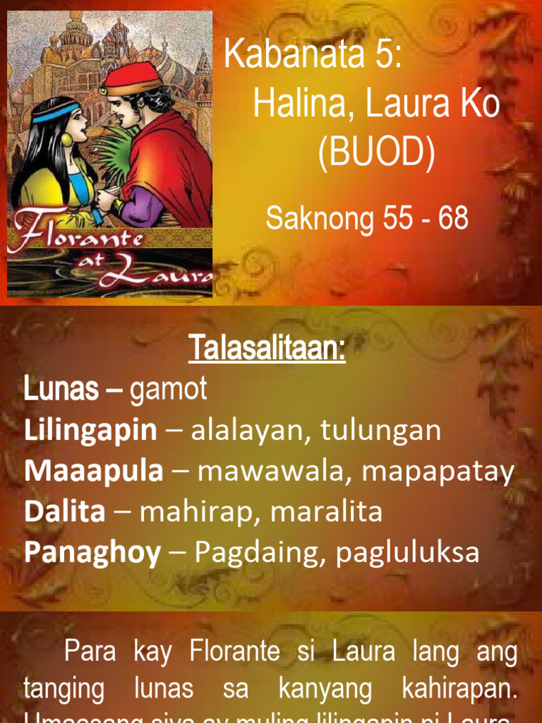 Kabanata 5 Saknong 55 - 68 | PDF