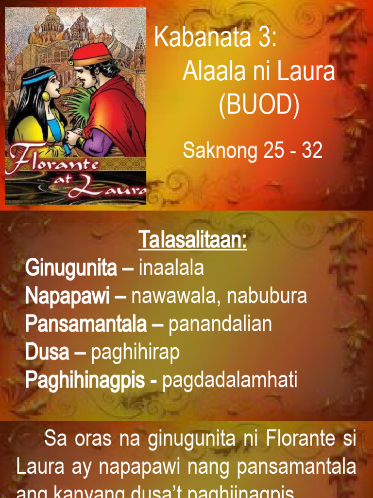 Kabanata 3 Saknong 25-32 | PDF