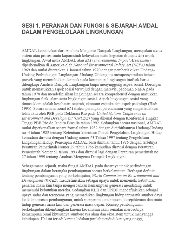 Amdal Tugas | PDF