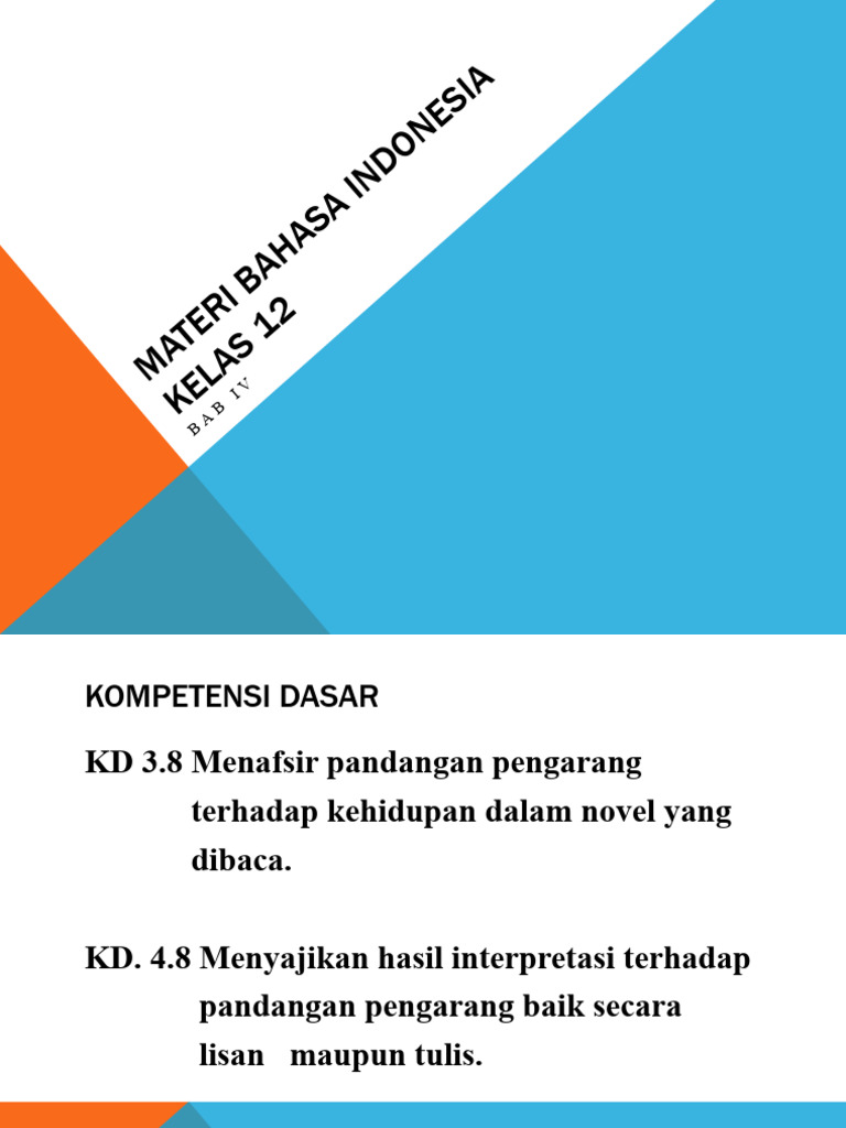 Novel (Materi Bindo) Kelas 12 | PDF | Klasik