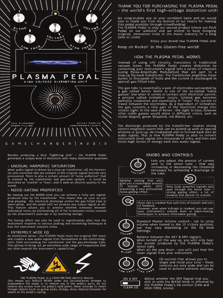 Plasma Pedal Manual | PDF