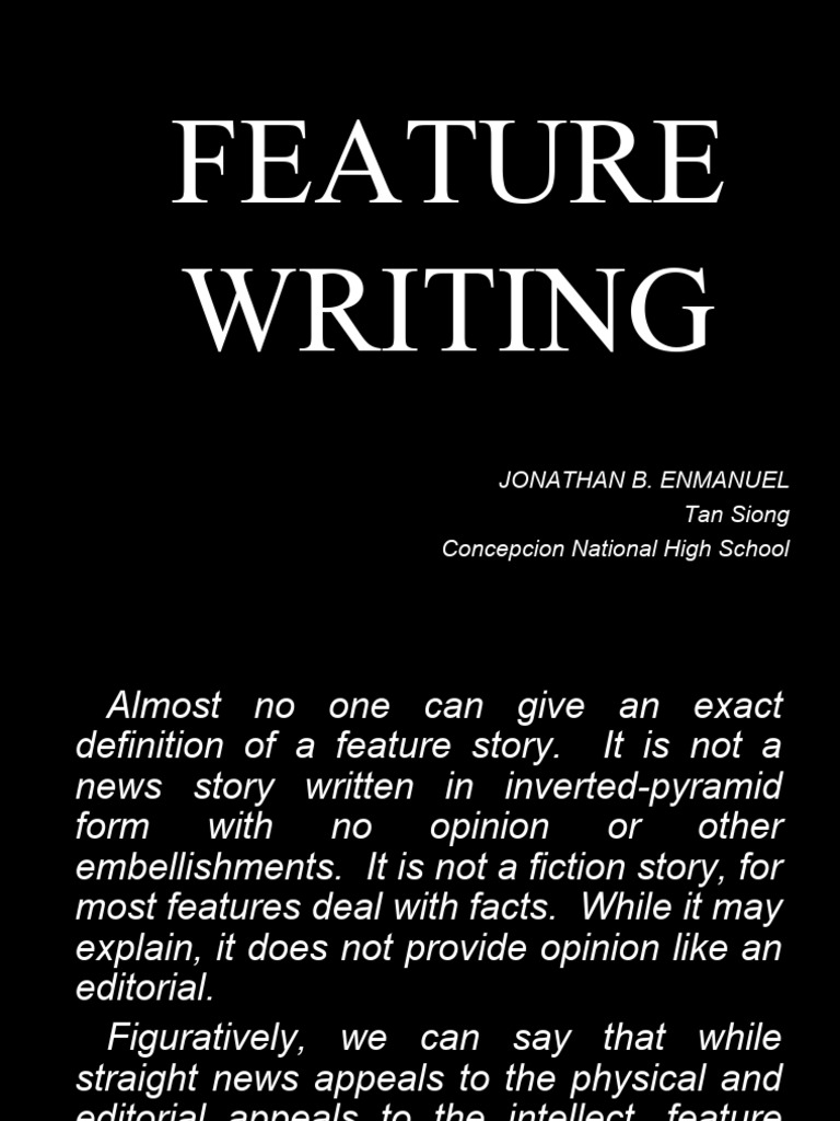 Feature Writing | PDF