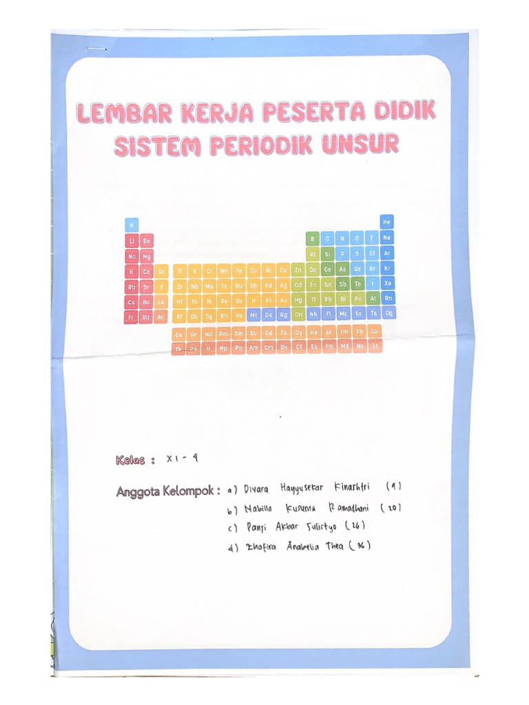 LKPD Sistem Periodik Unsur | PDF