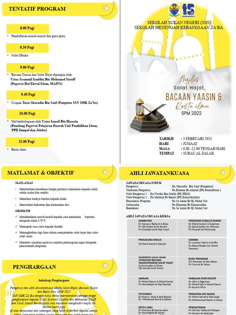 Buku Program Solat Hajat SPM 2022 | PDF