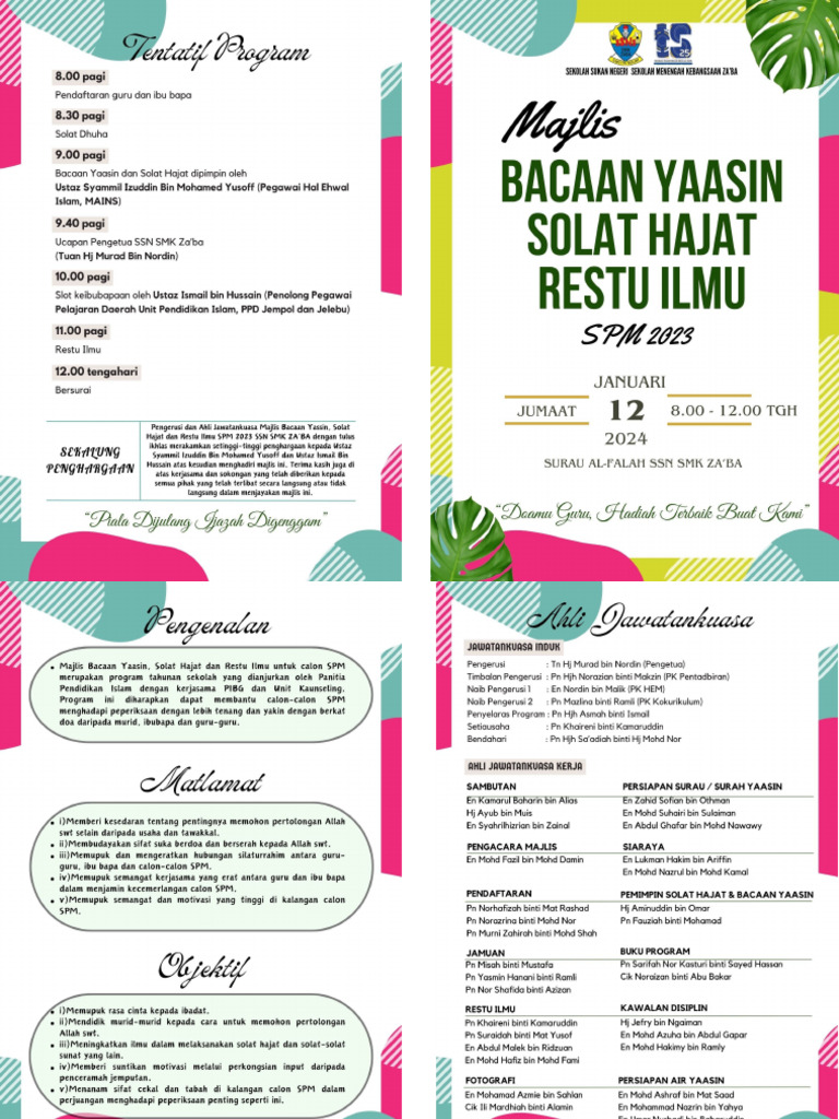 Buku Program Solat Hajat SPM 2023 | PDF