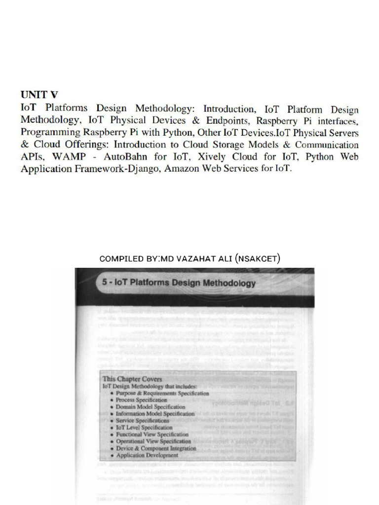 Iot 7sem I. T Unit 5 | PDF